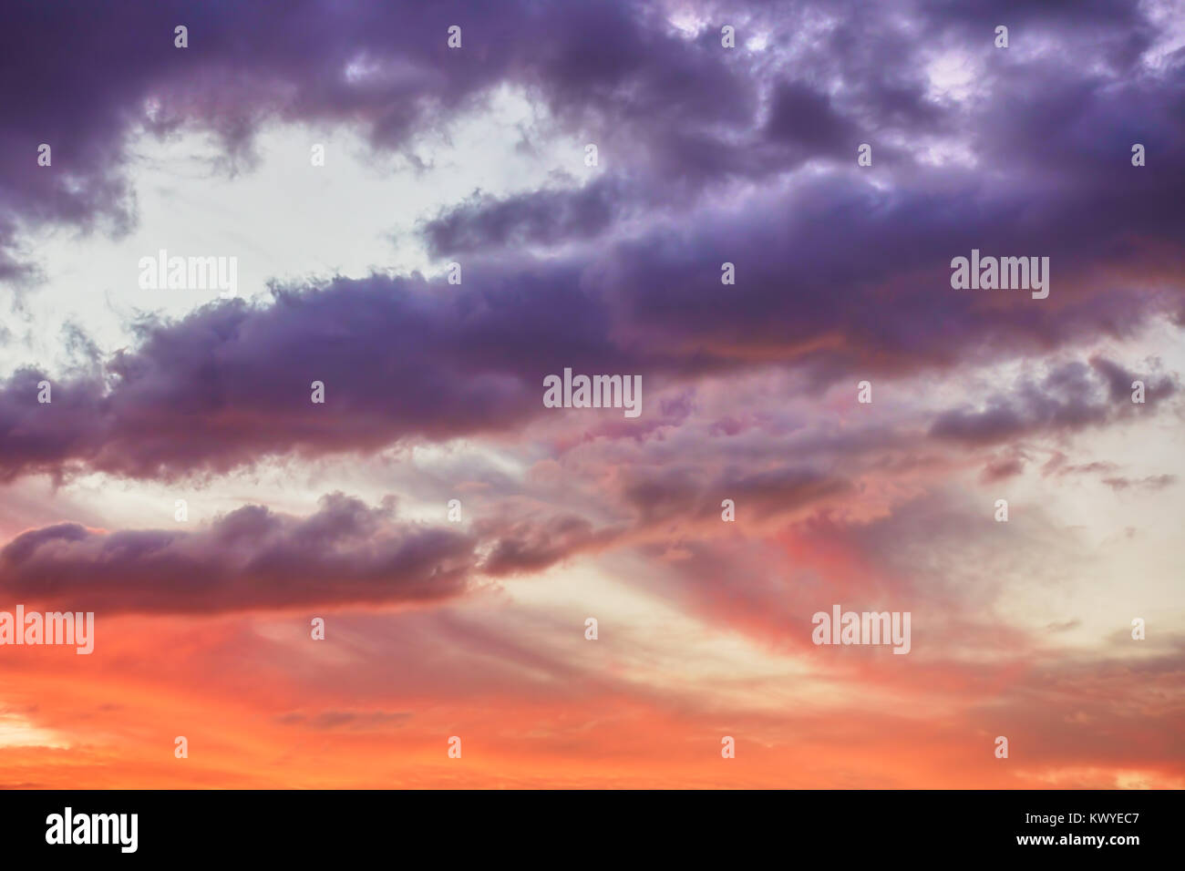 Colorful sunset clouds - Beautiful cloudscape Stock Photo - Alamy