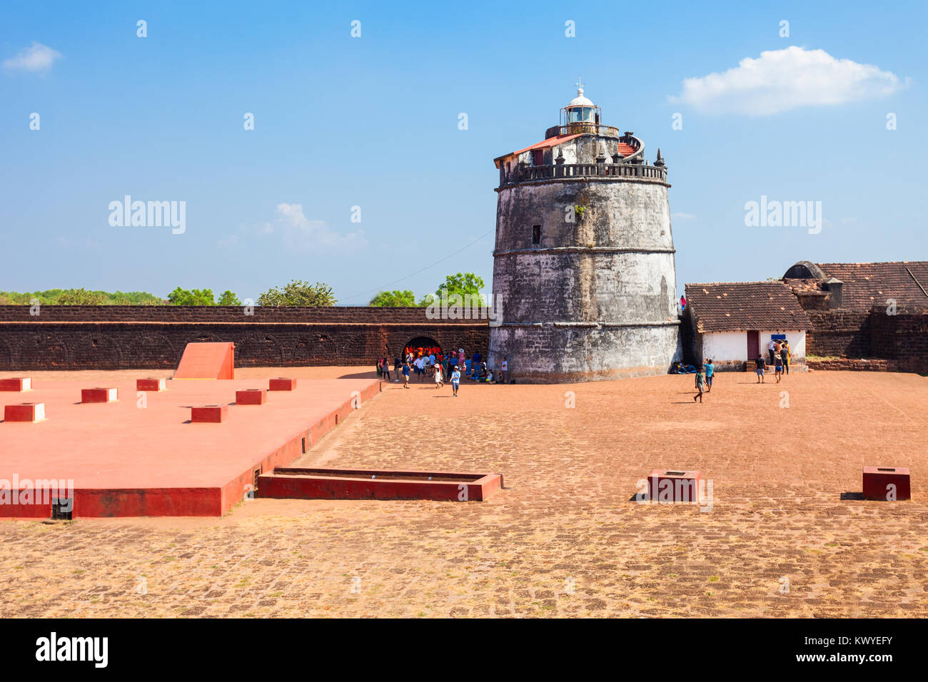 Fort Aguada and its lighthouse is a portuguese fort standing on ...