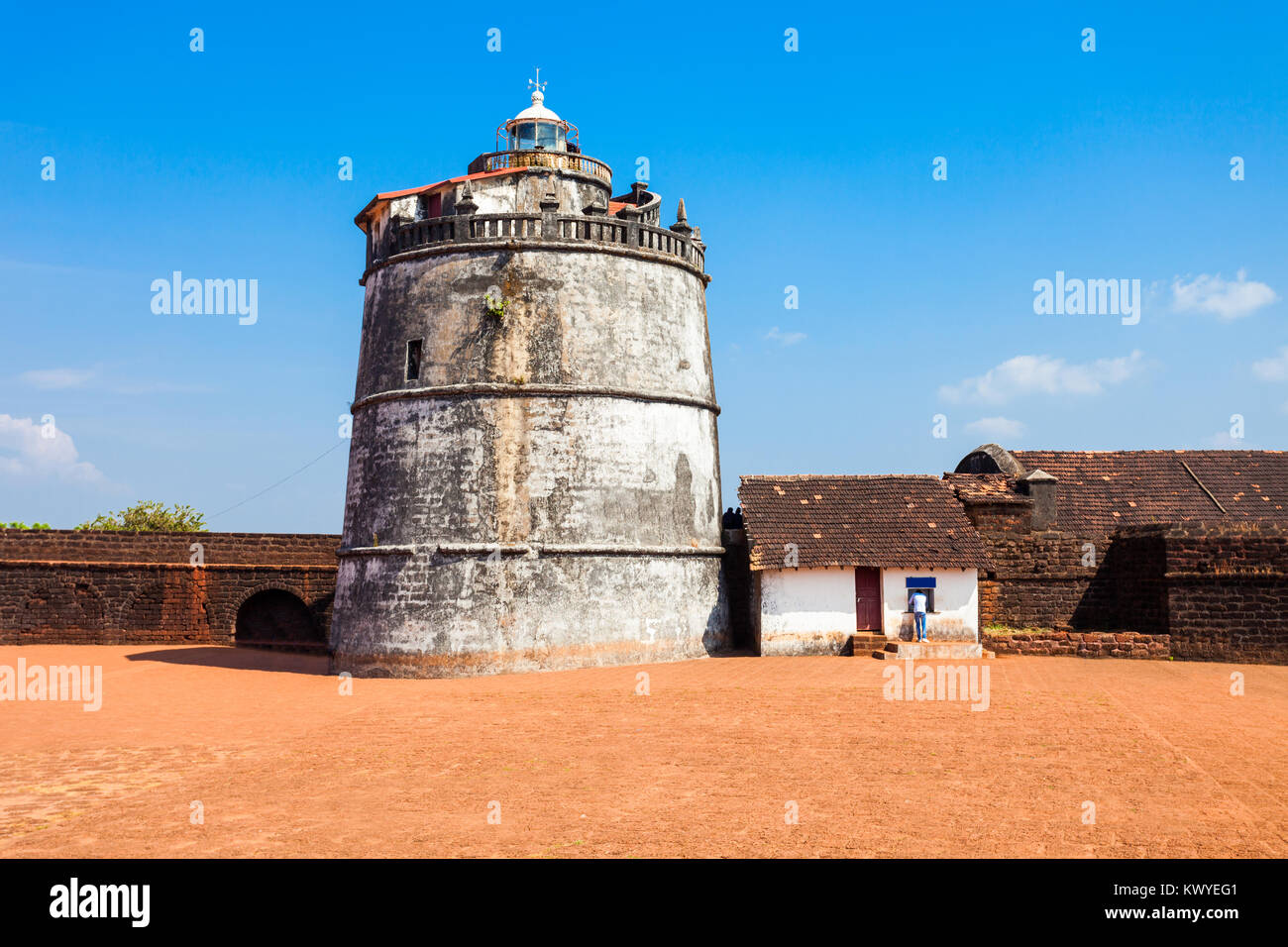Fort Aguada and its lighthouse is a portuguese fort standing on ...