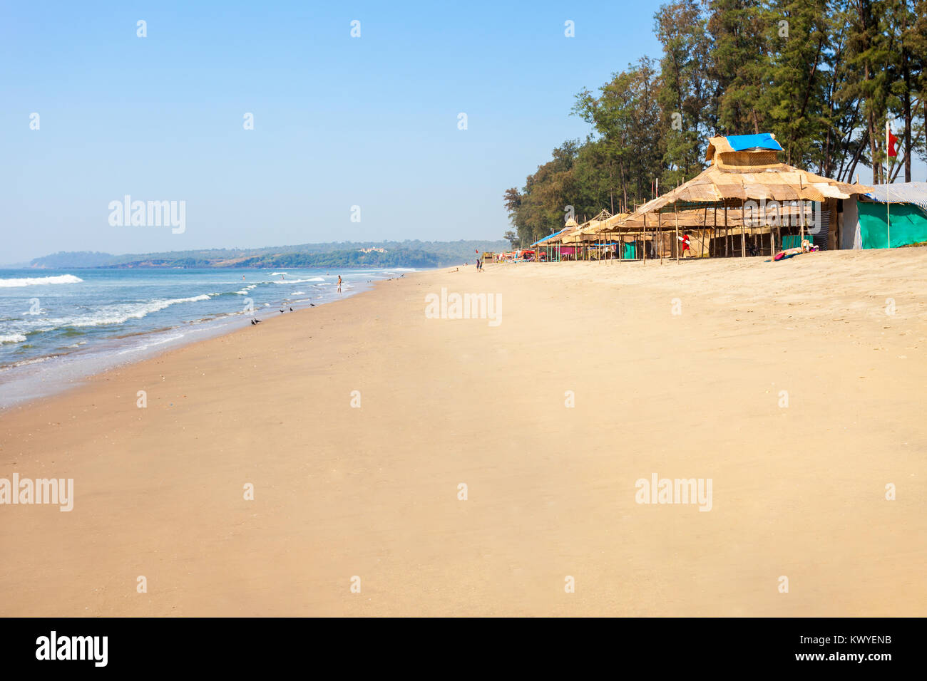 Beach shack on Keri or Kerim or Querim beach in north Goa, India Stock ...