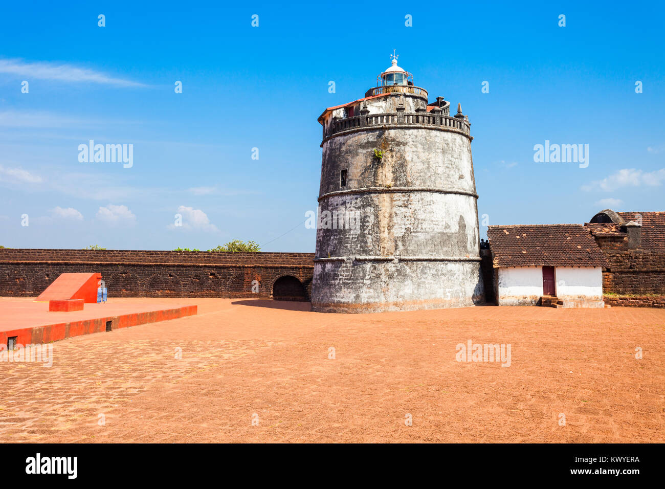 Fort Aguada and its lighthouse is a portuguese fort standing on ...
