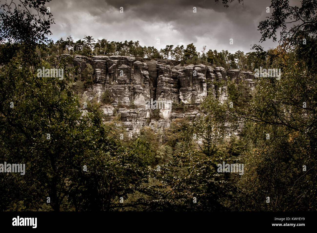 landscape of rocks in northern Bohemia Czech-Saxon Switzerland in ...