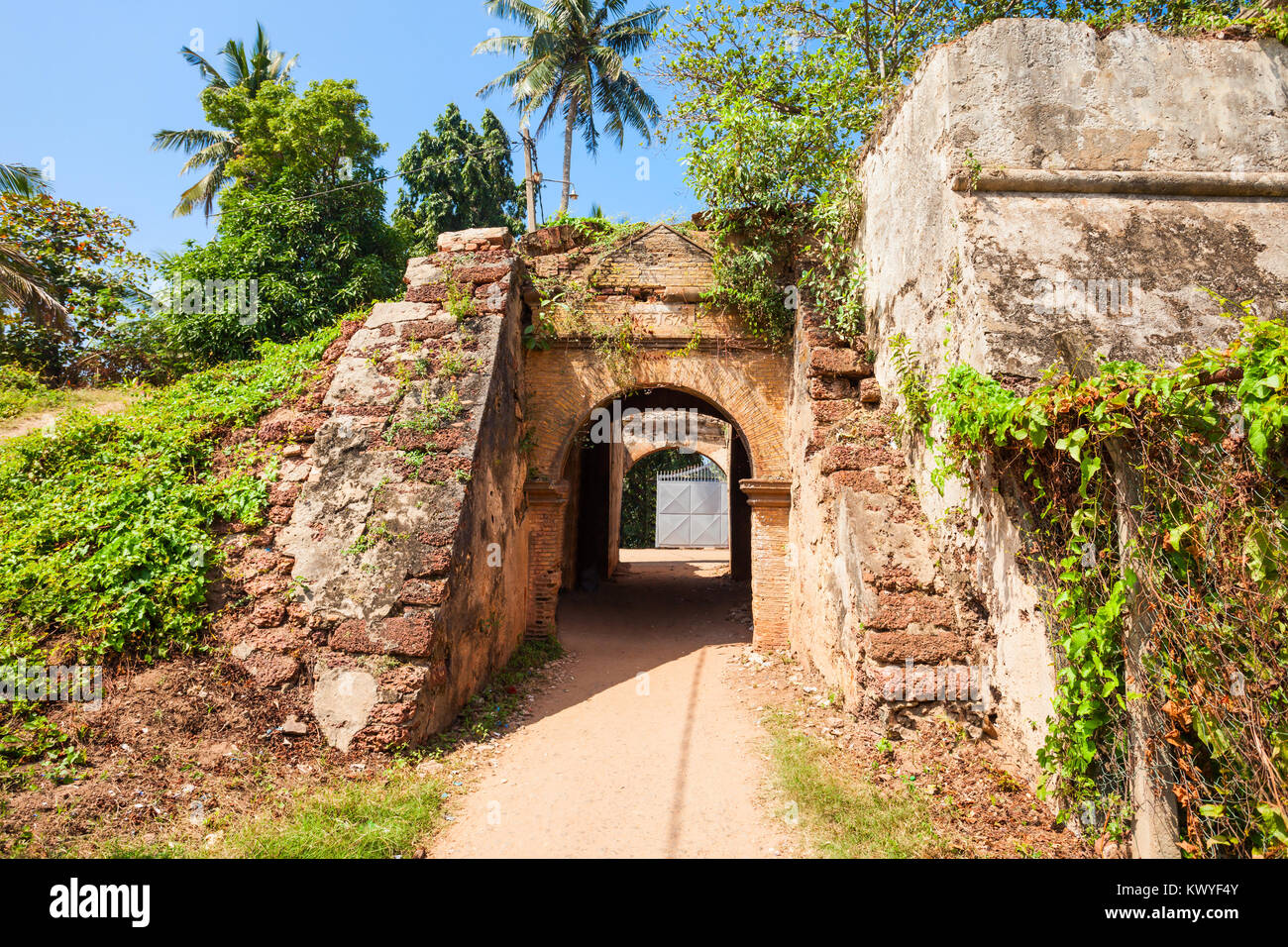 Entrance gate of Negombo Dutch Fort remains. Negombo Fort was a small ...