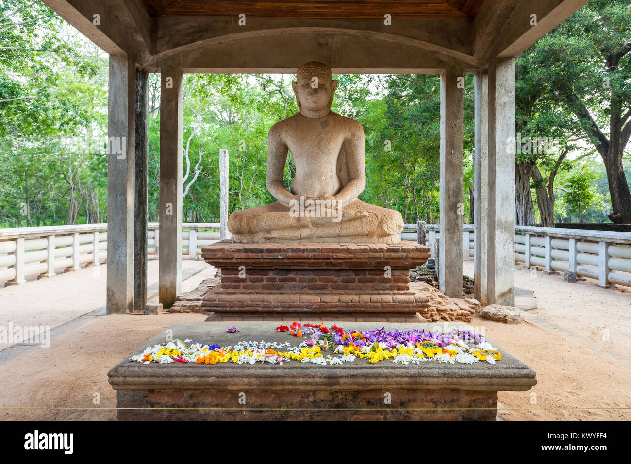 The Samadhi Buddha Statue at Mahamevnawa Park in Anuradhapura, Sri ...
