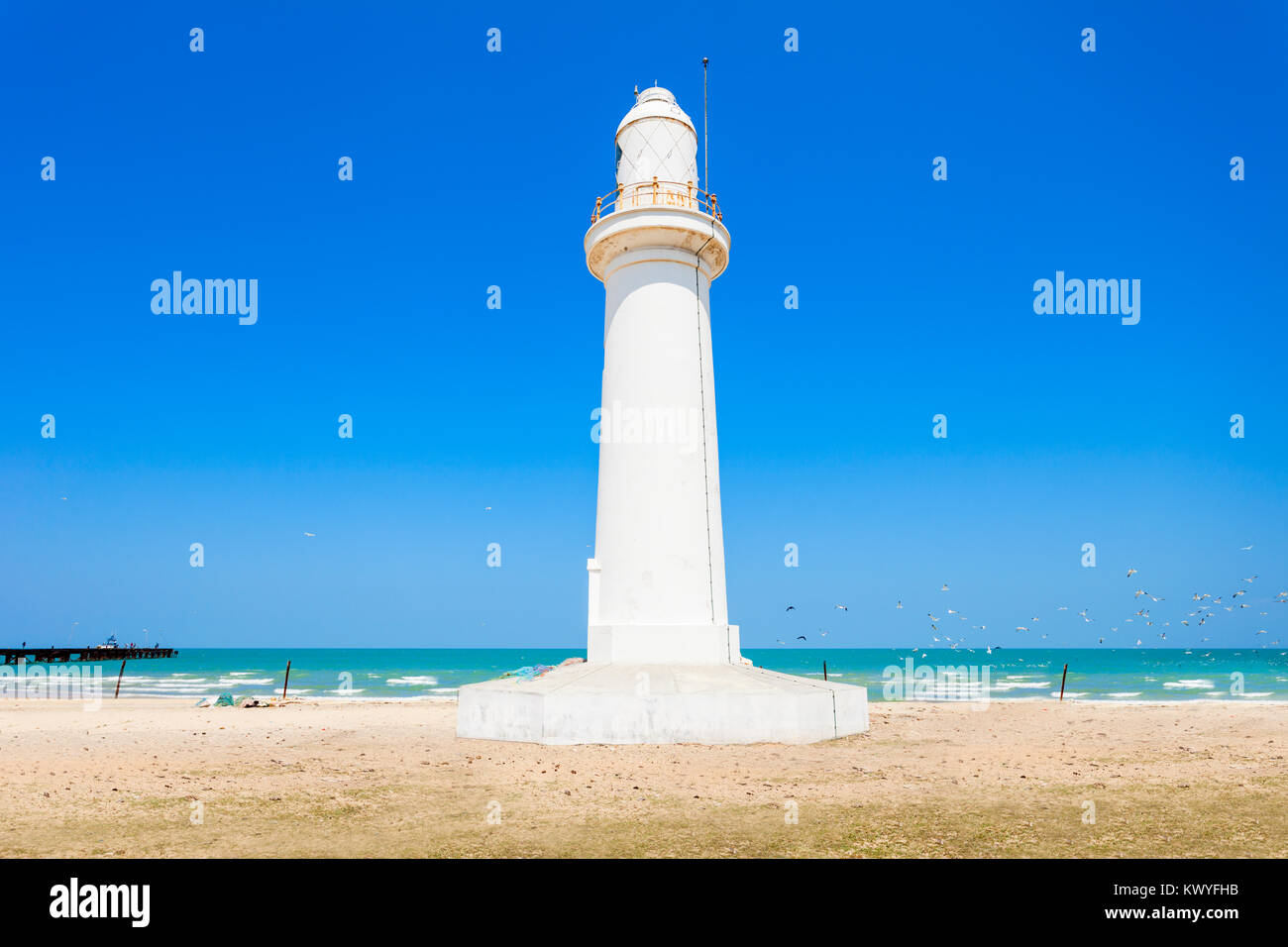 Talaimannar Lighthouse, Sri Lanka. Talaimannar is located on the ...
