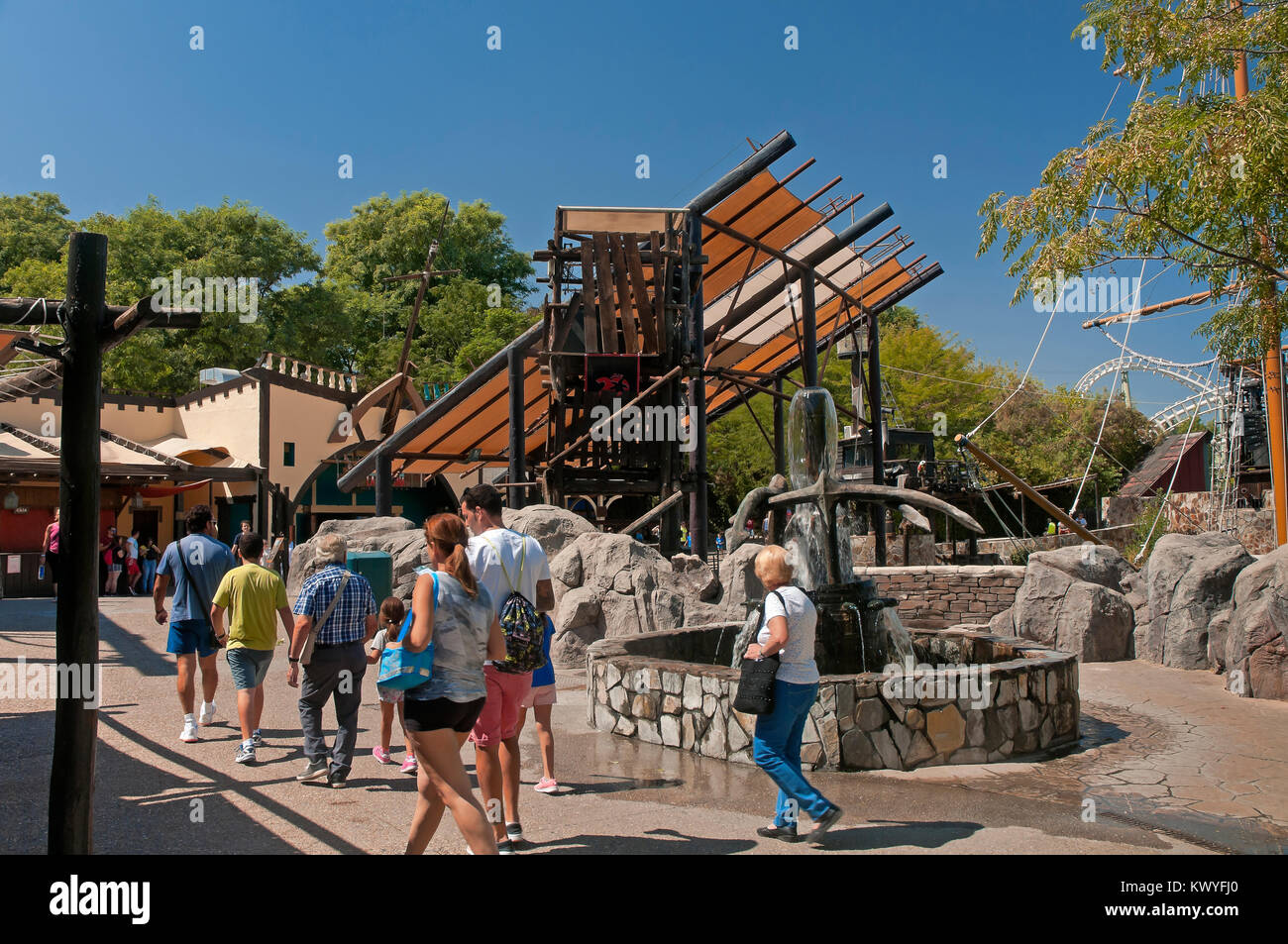 Isla Magica (Magic Island) Theme Park, Walking through the Lair of ...