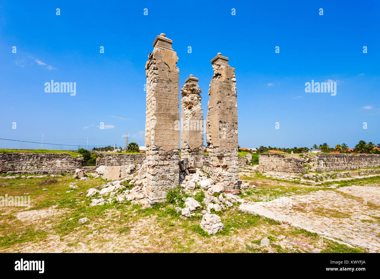 Mannar Fort is located on Mannar Island, Sri Lanka. Fort built by ...