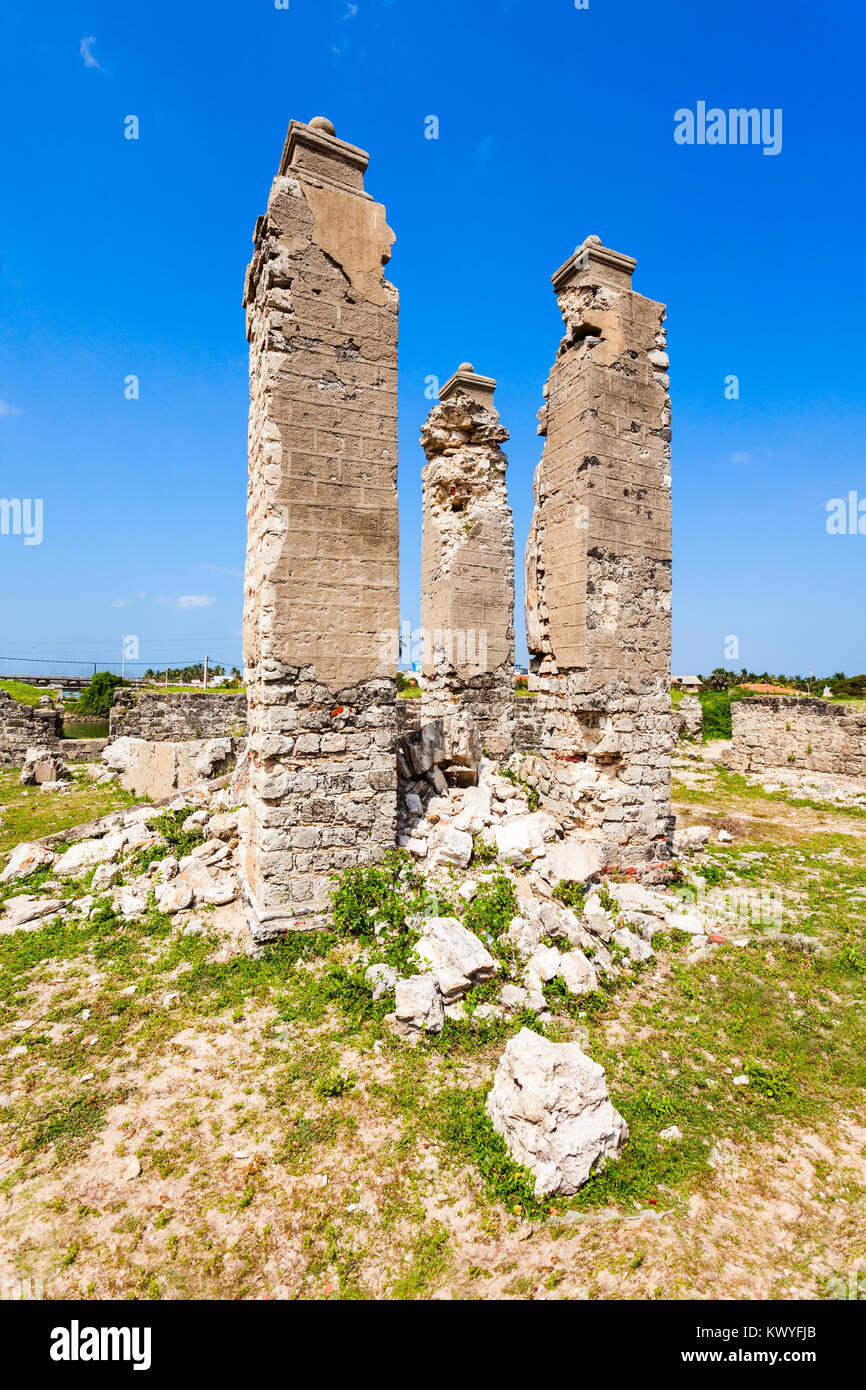 Mannar Fort is located on Mannar Island, Sri Lanka. Fort built by ...