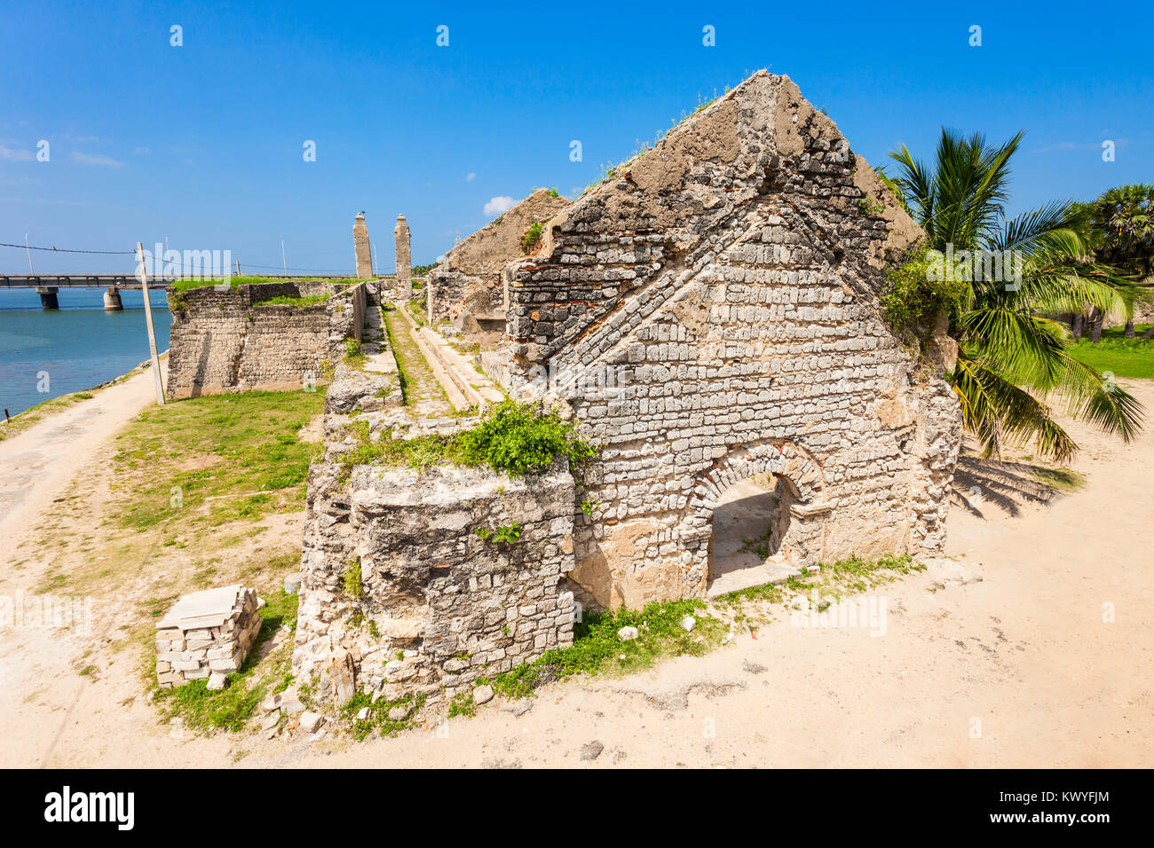 Mannar Fort is located on Mannar Island, Sri Lanka. Fort built by ...