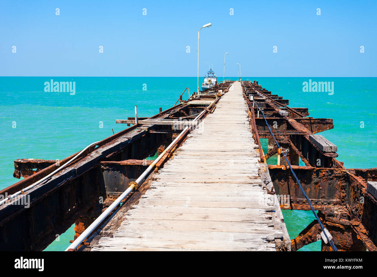 Talaimannar pier, Sri Lanka. Talaimannar is located on the northwestern ...