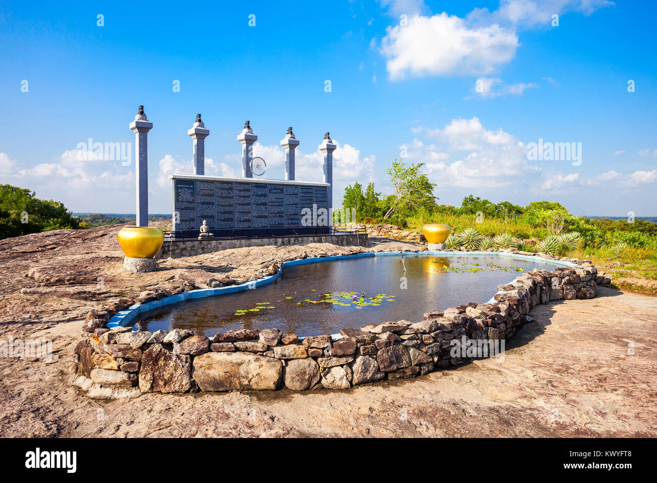 Monument at the Buddangala Rajamaha Viharaya Temple or Buddangala ...