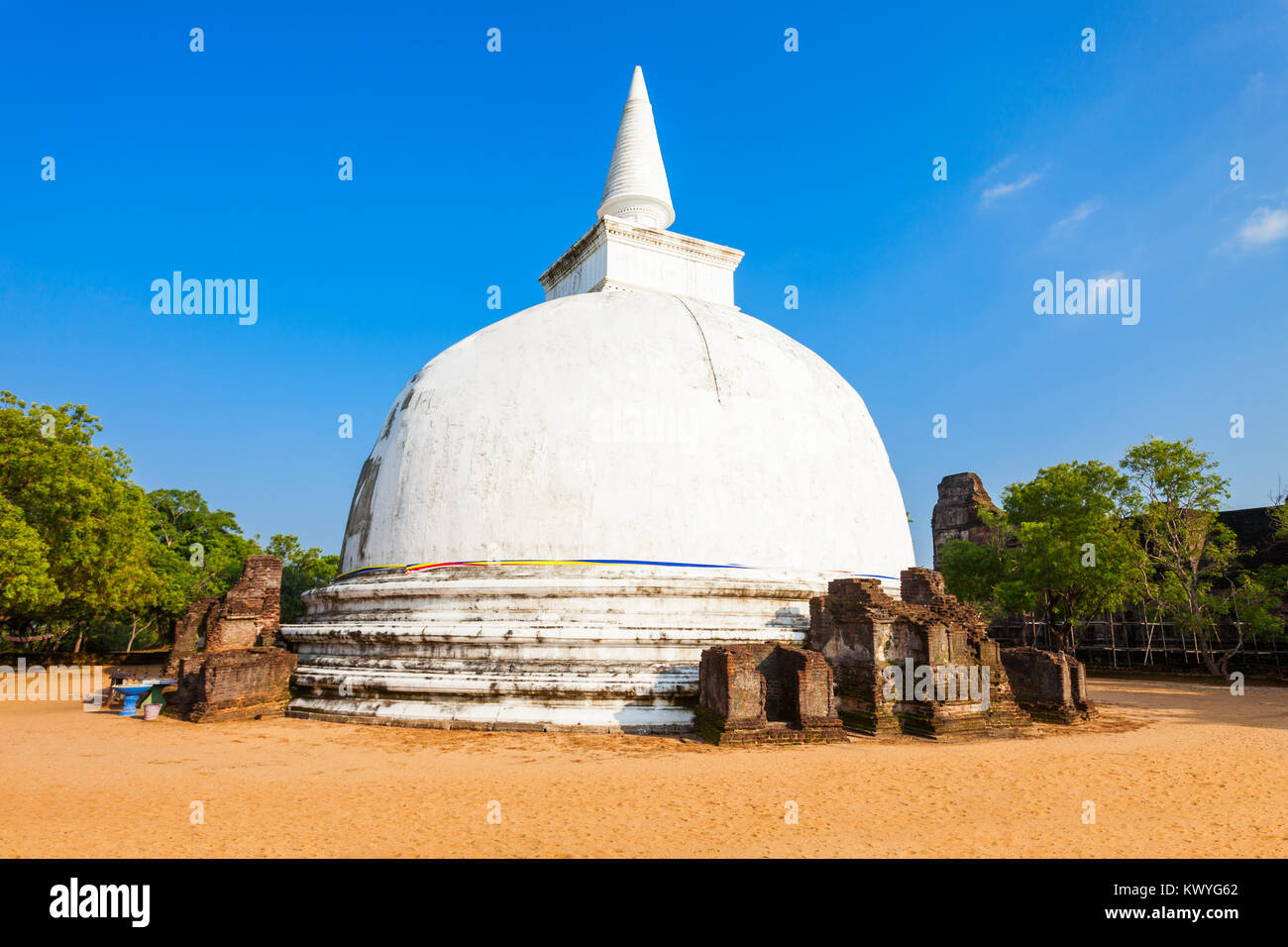 Kiri Vehera of Polonnaruwa is a large stupa in Polonnaruwa ancient city ...