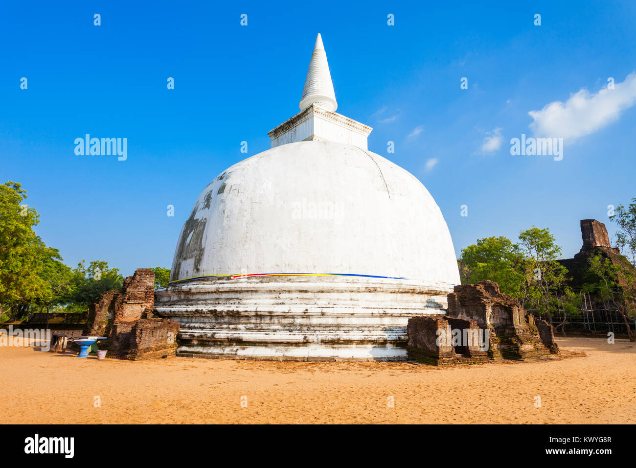 Kiri Vehera of Polonnaruwa is a large stupa in Polonnaruwa ancient city ...