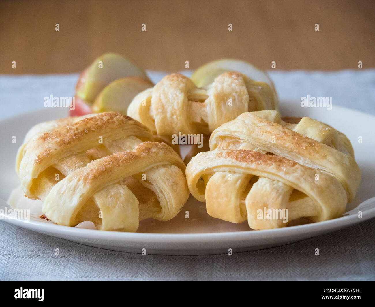 Puff pastry mini apple pies Stock Photo - Alamy