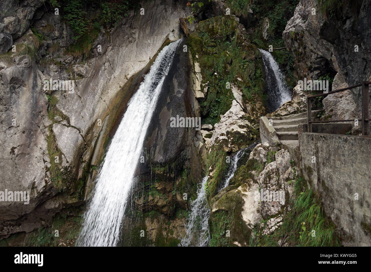Risletenschlucht Waterfalls near Lucerne lake in Switzerland Stock ...