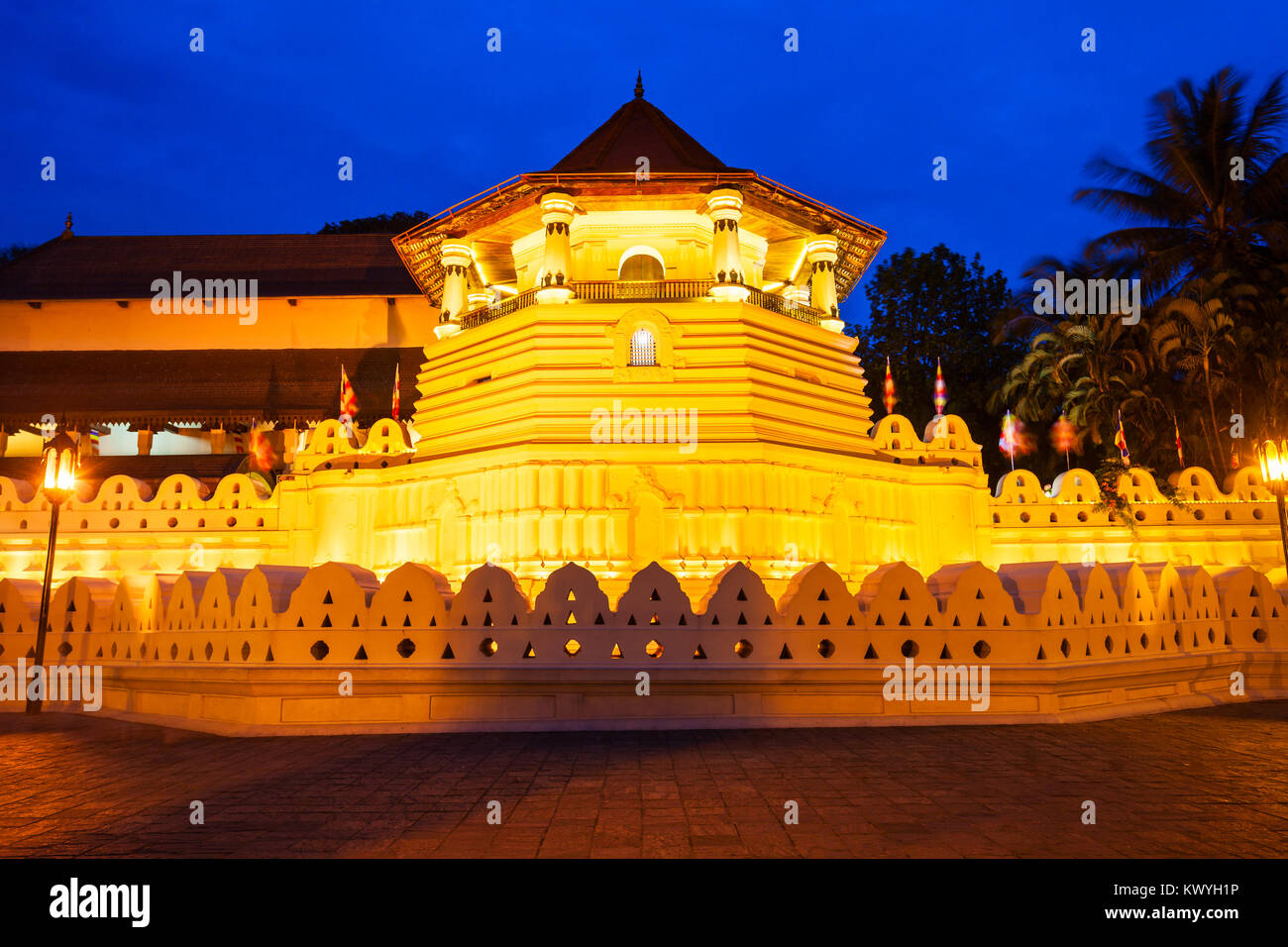 Temple of the Sacred Tooth Relic or Sri Dalada Maligawa in Kandy at ...