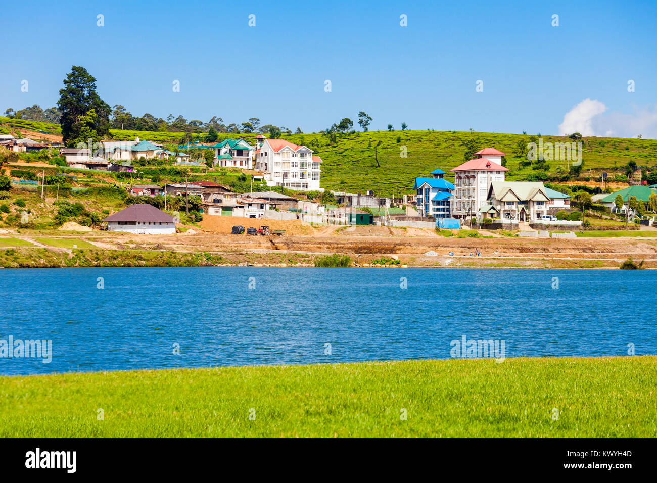 Lake Gregory and Gregory Park in Nuwara Eliya. Lake Gregory is a ...