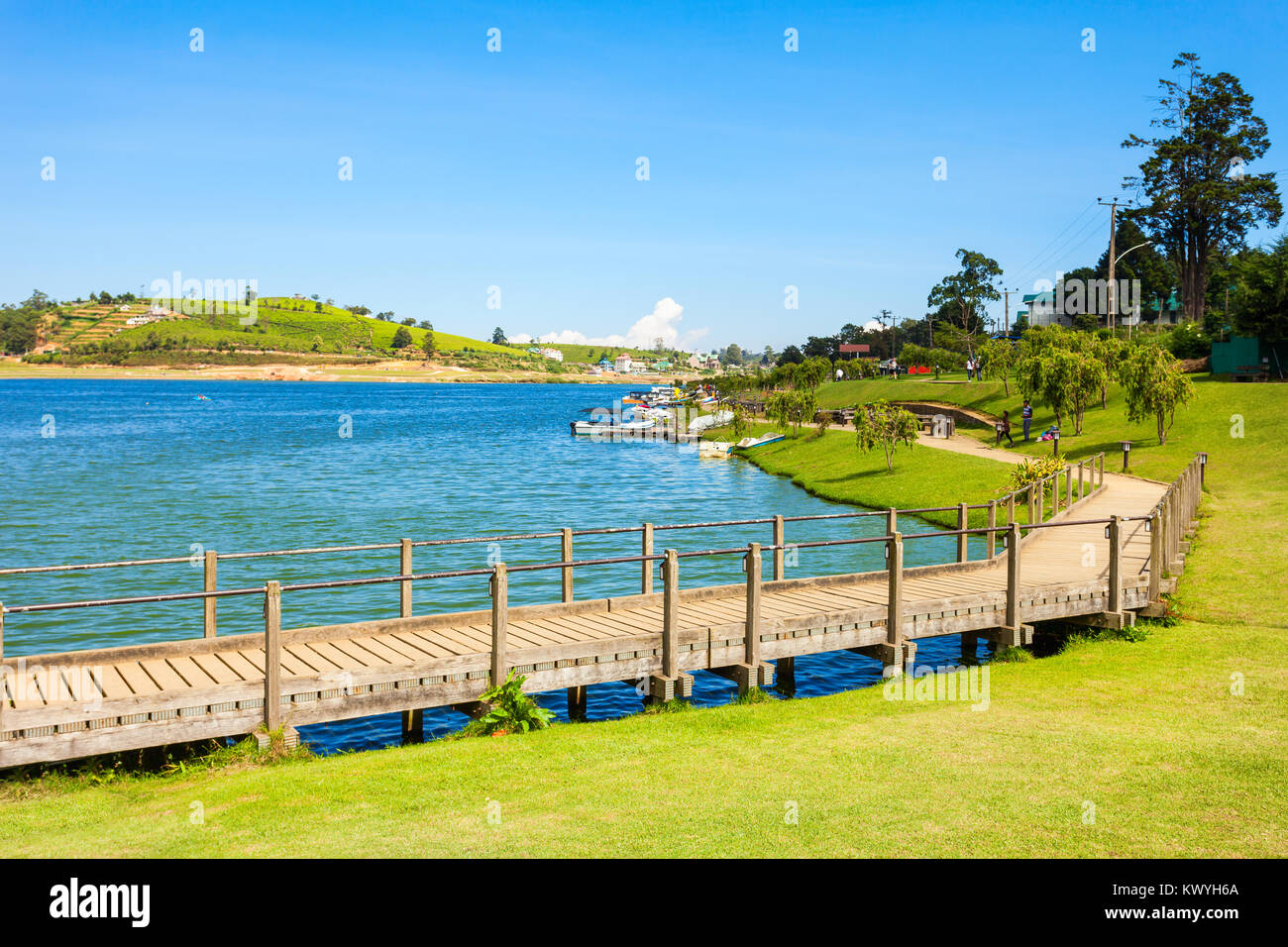 Lake Gregory and Gregory Park in Nuwara Eliya. Lake Gregory is a ...