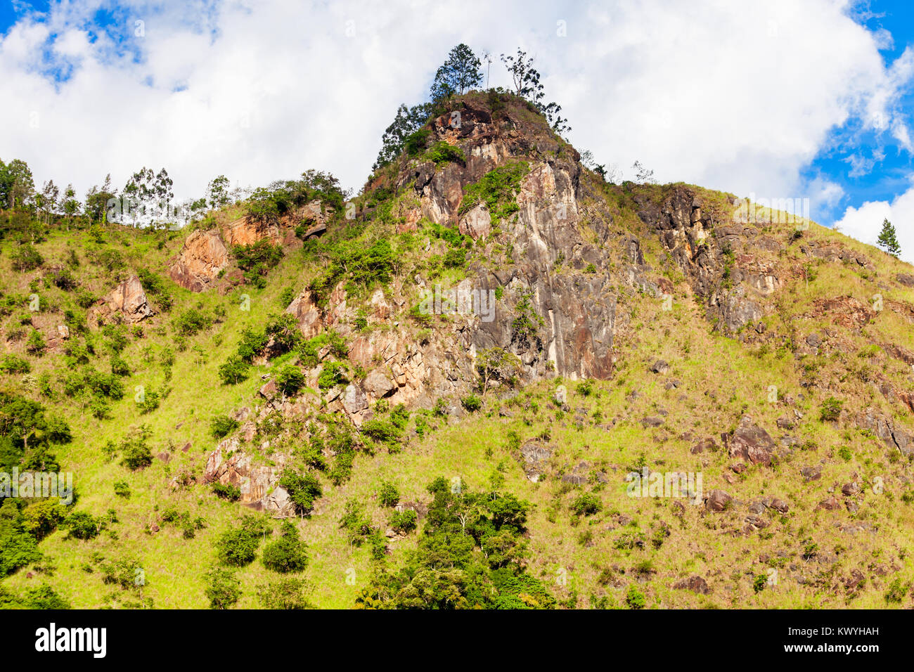 Aerial panoramic view to Little Adams Peak. Little Adams Peak is ...