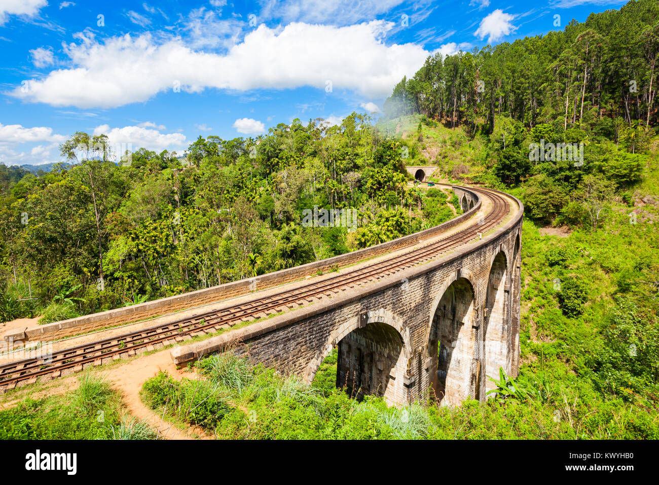 The Nine Arches Demodara Bridge or the Bridge in the sky is one of the ...