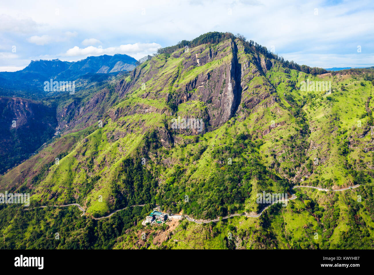 Aerial panoramic view of Ella Rock from Little Adams Peak. Little Adams ...