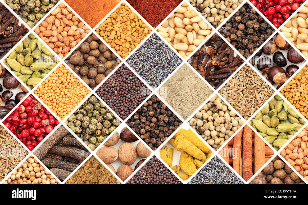 Various colorful seeds collage hi-res stock photography and images - Alamy