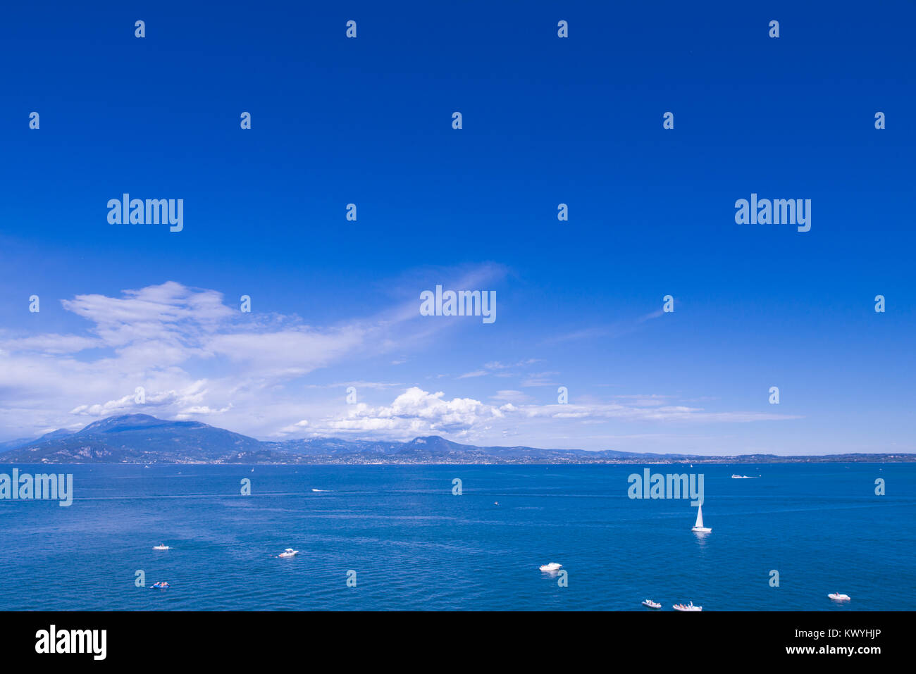 lago di guarda view from Sirmione Stock Photo - Alamy
