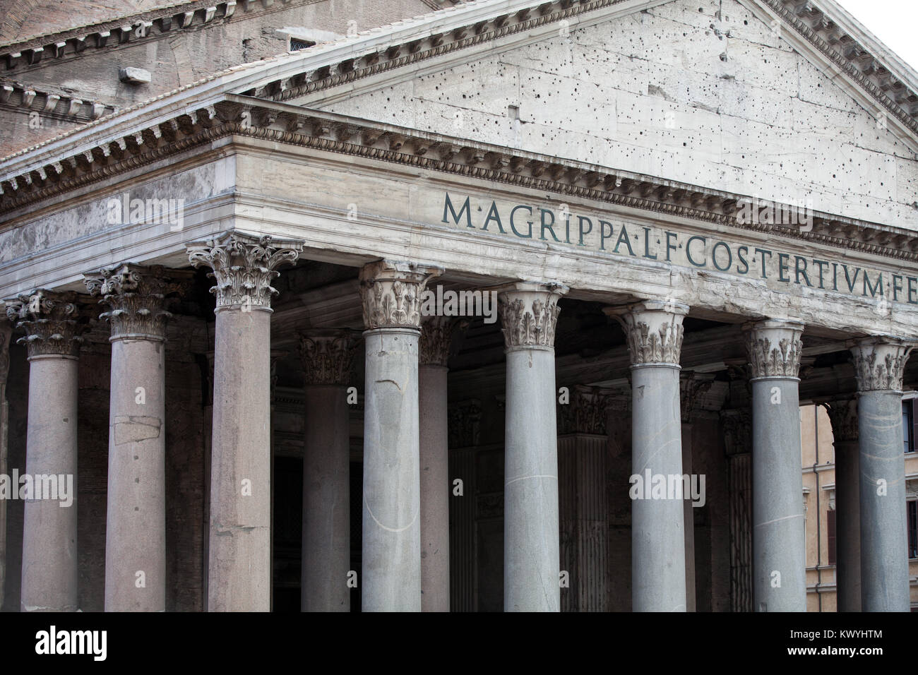Facade of the Pantheon , temple for all Roman Gods Rome, Italy Facade ...