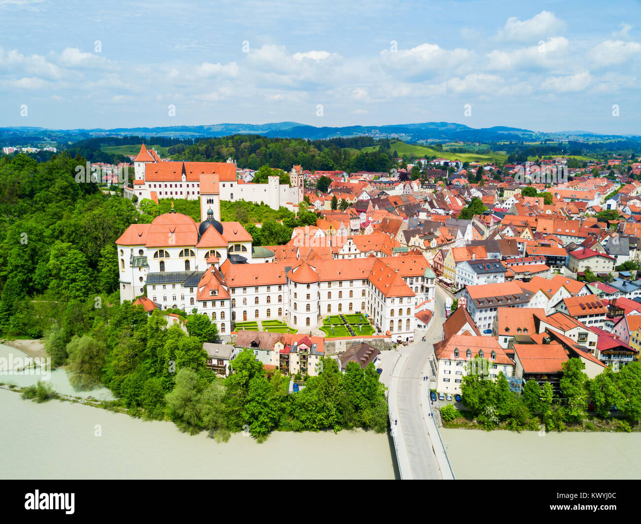 Hohes Schloss Fussen or Gothic High Castle of the Bishops and St. Mang ...