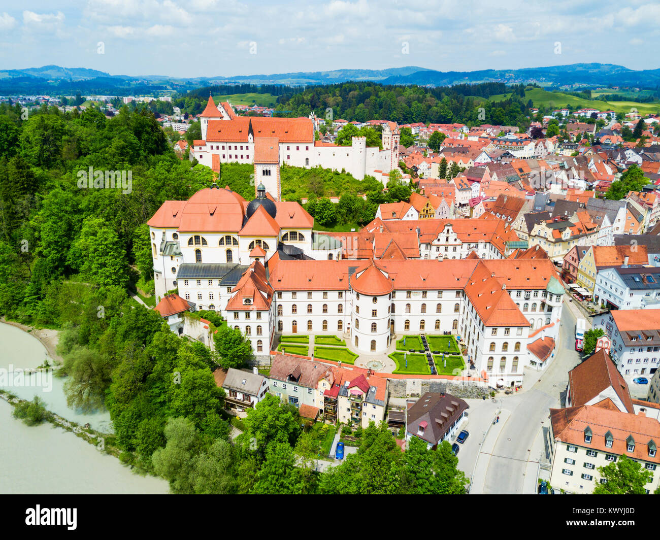 Hohes Schloss Fussen or Gothic High Castle of the Bishops and St. Mang ...