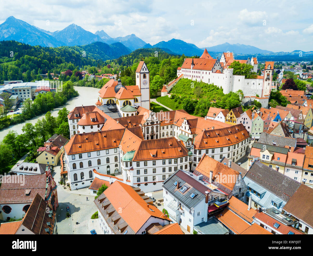 Hohes Schloss Fussen or Gothic High Castle of the Bishops and St. Mang ...