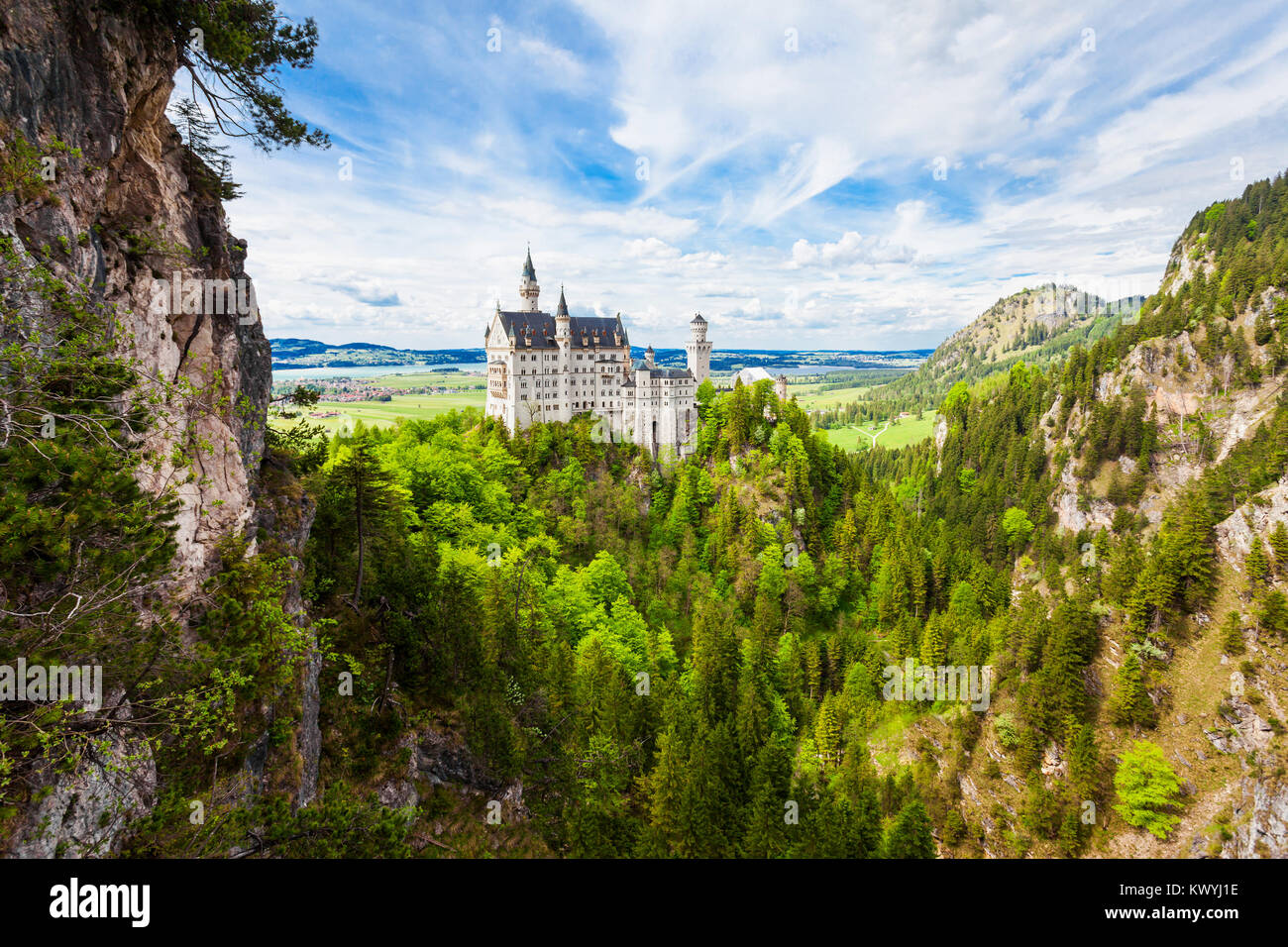 Schloss Neuschwanstein Castle or New Swanstone Castle is a Romanesque ...