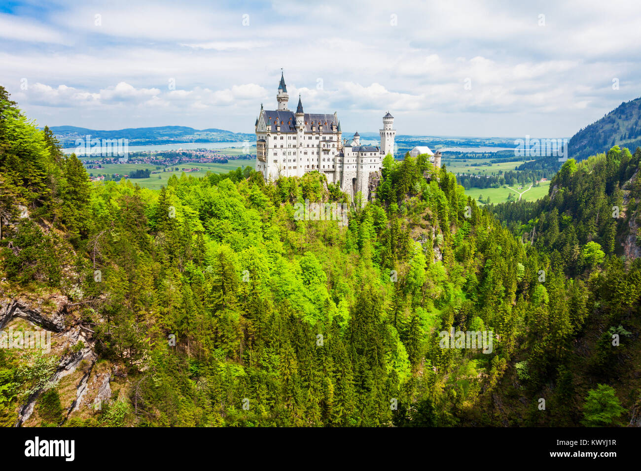 Schloss Neuschwanstein Castle or New Swanstone Castle is a Romanesque ...