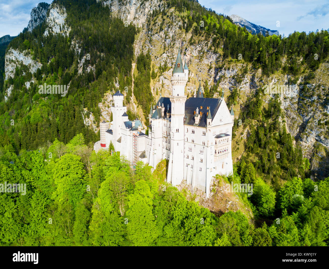 Schloss neuschwanstein aerial hi-res stock photography and images - Alamy