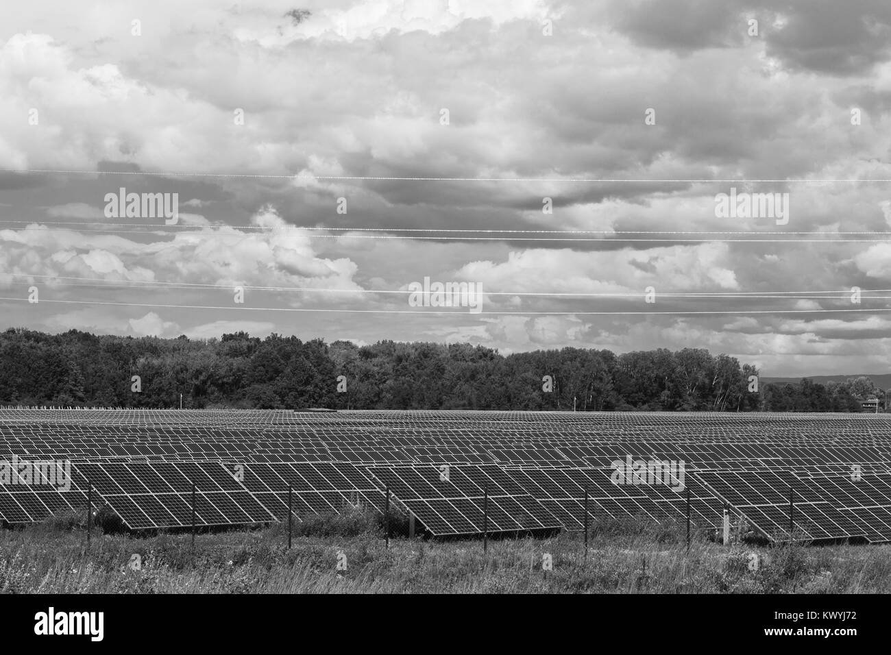Alternative energy sources. Solar power stations. Outdoors Stock Photo ...