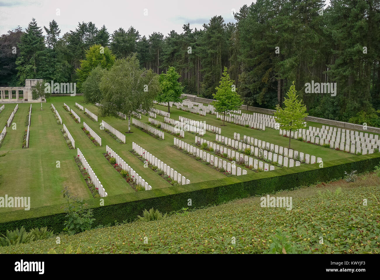 Buttes WW1 Cemetery near Ypres in Belgium Stock Photo - Alamy