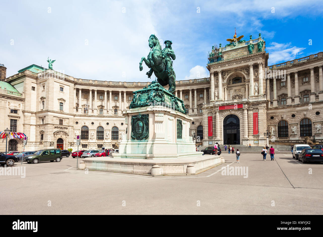 The Hofburg is the imperial palace in Heldenplatz square in the centre ...