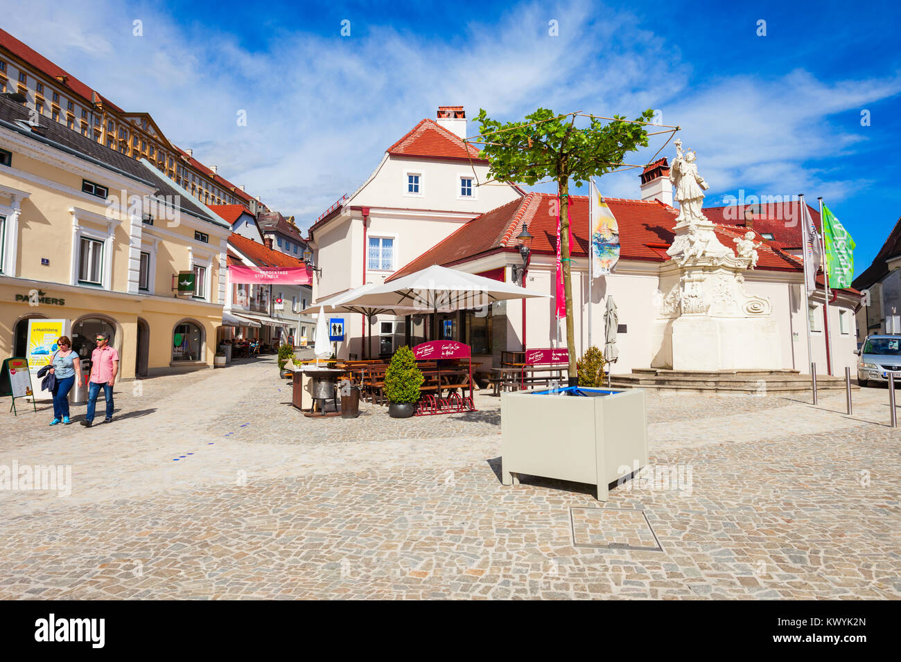 Melk town square melk abbey hi-res stock photography and images - Alamy