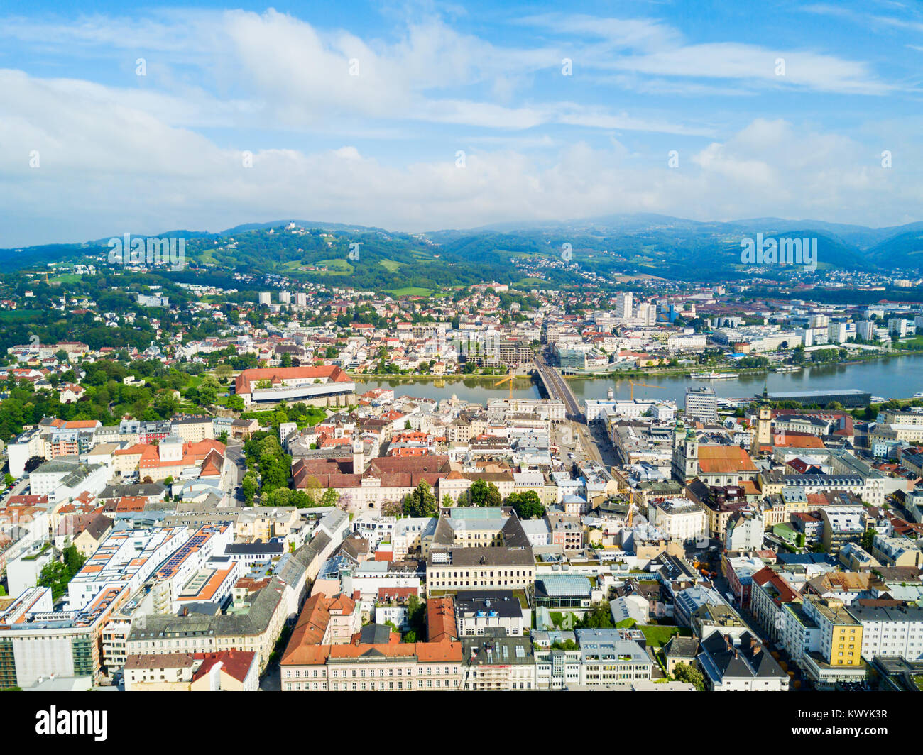 Linz austria aerial hi-res stock photography and images - Alamy