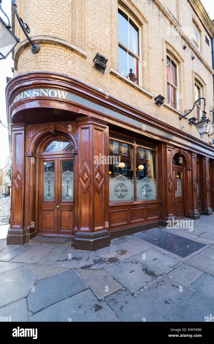 The John Snow pub in Broadwick Street, Soho, London, England, UK Stock ...