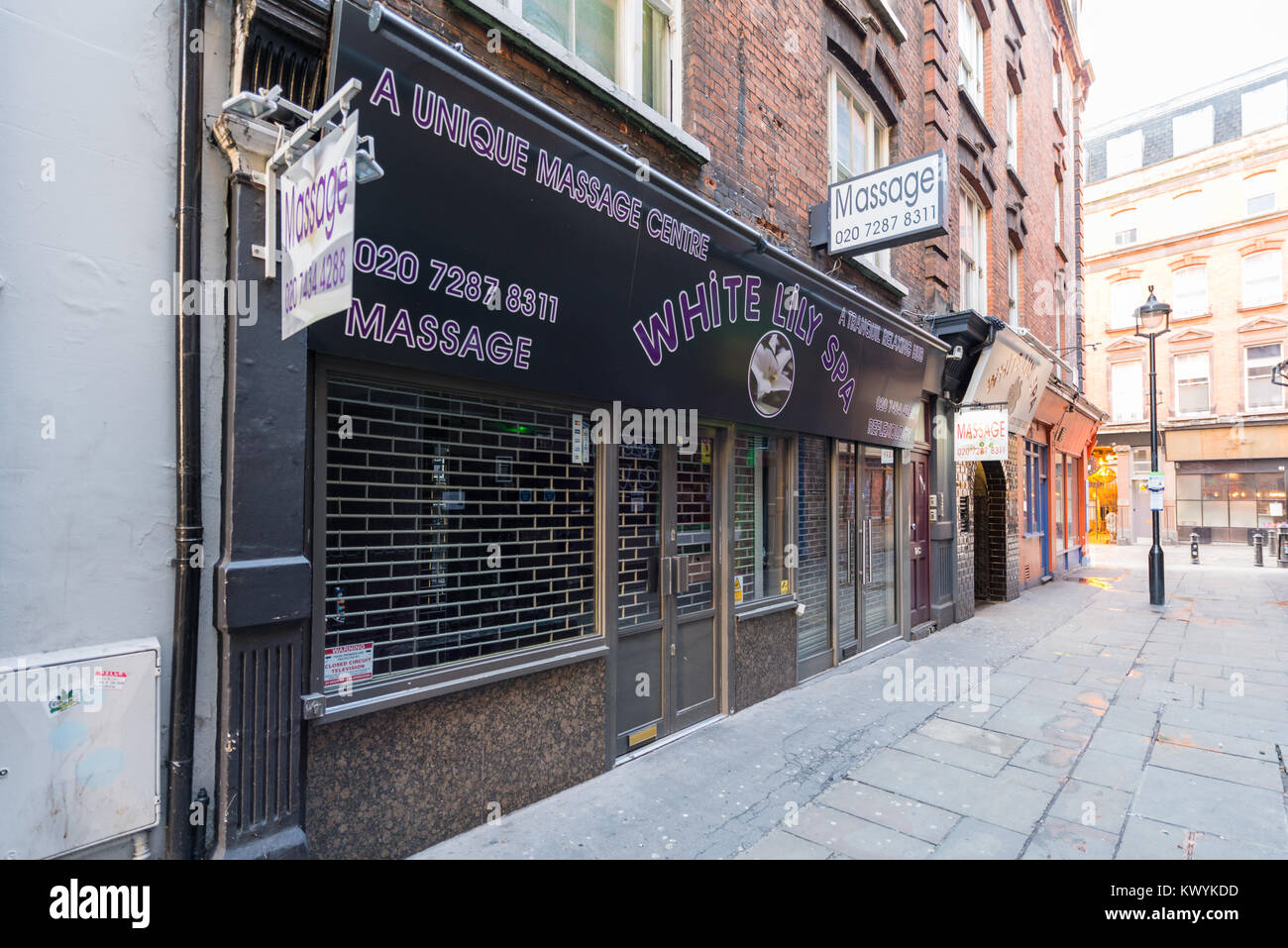The White Lily Spa, Rupert Street, Soho, London, England, UK Stock ...
