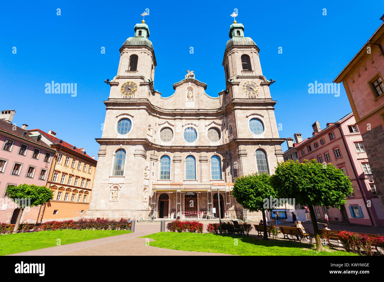 Innsbruck Cathedral or Cathedral of St. James is a baroque cathedral of ...