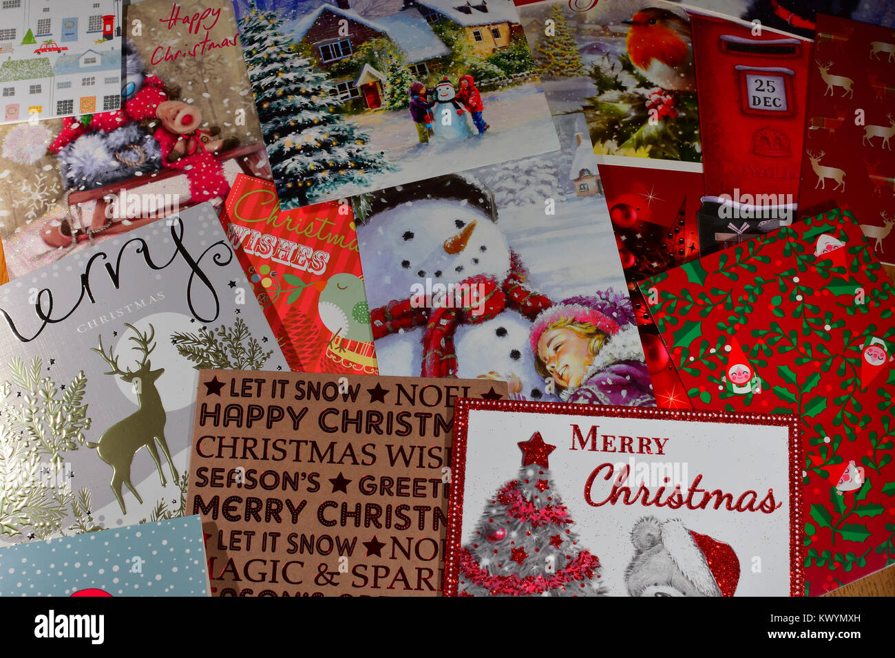 Pile Of Christmas Cards High Resolution Stock Photography and Images ...