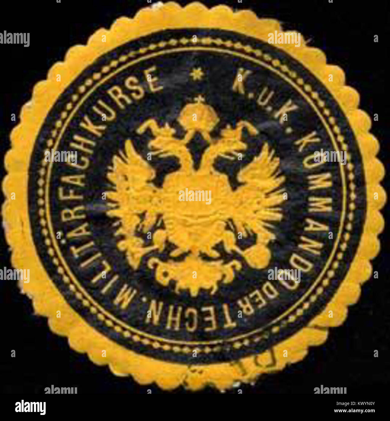 Seal of the Austro-Hungarian K.u.K. Technical Military Courses Command ...