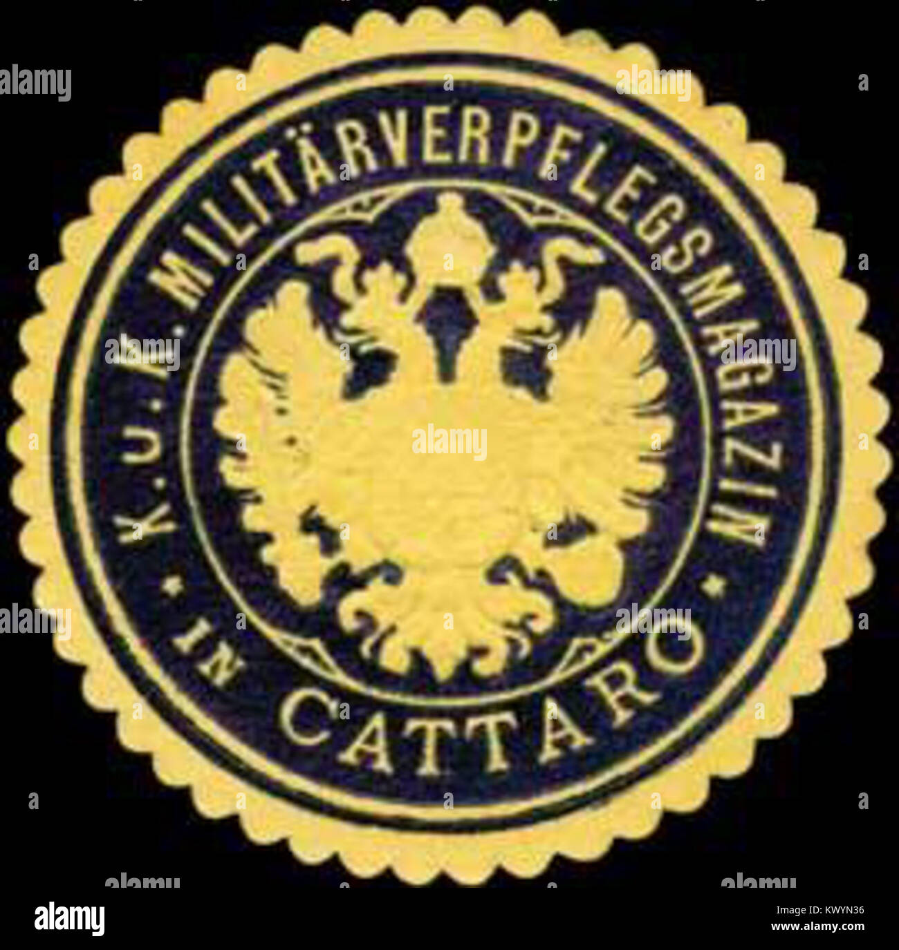 The *Siegelmarke K.u.K. Militärverpflegsmagazin in Cattaro* is a ...