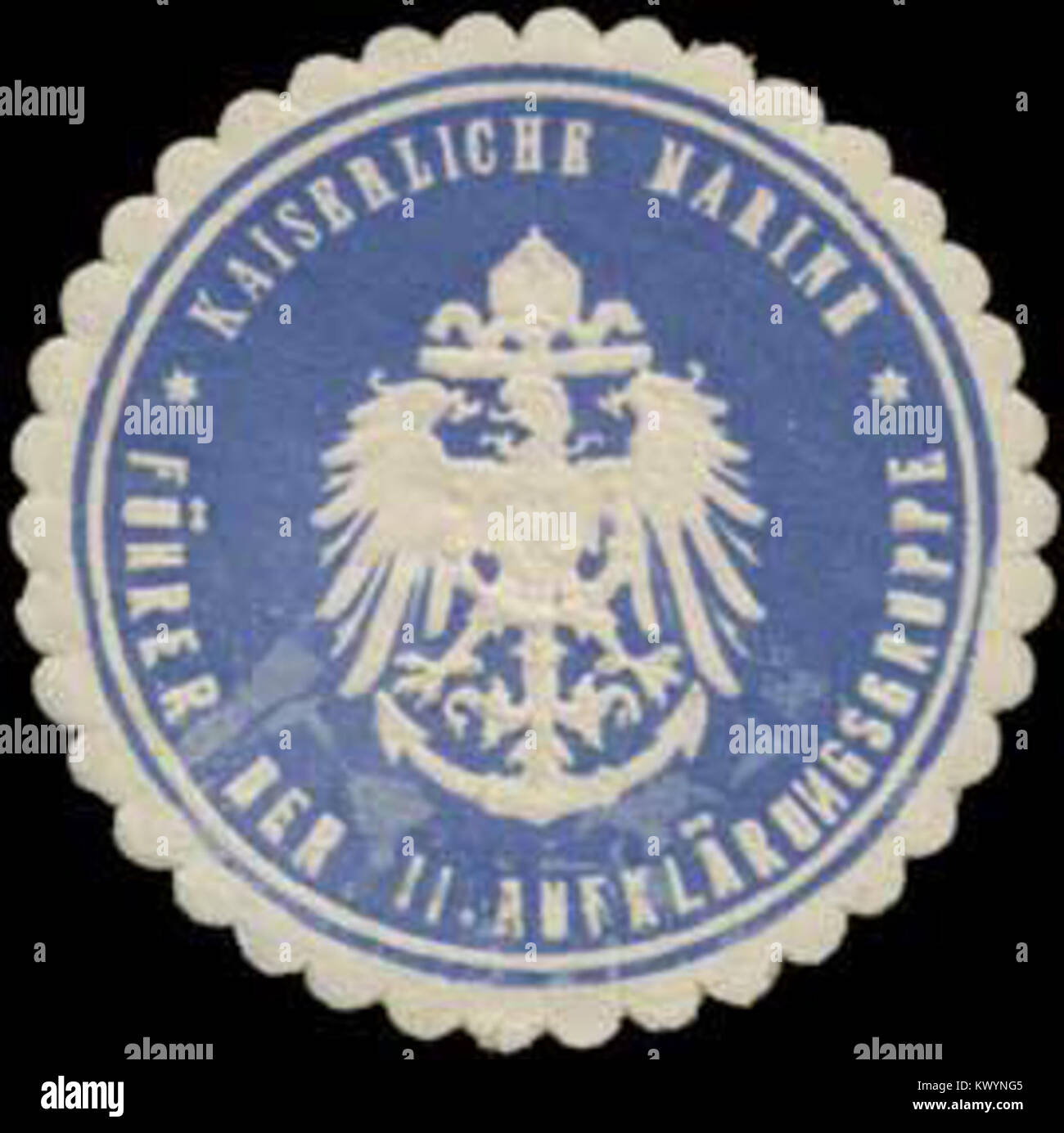 A German military seal from WWII, used by the Marine Führer of the II ...