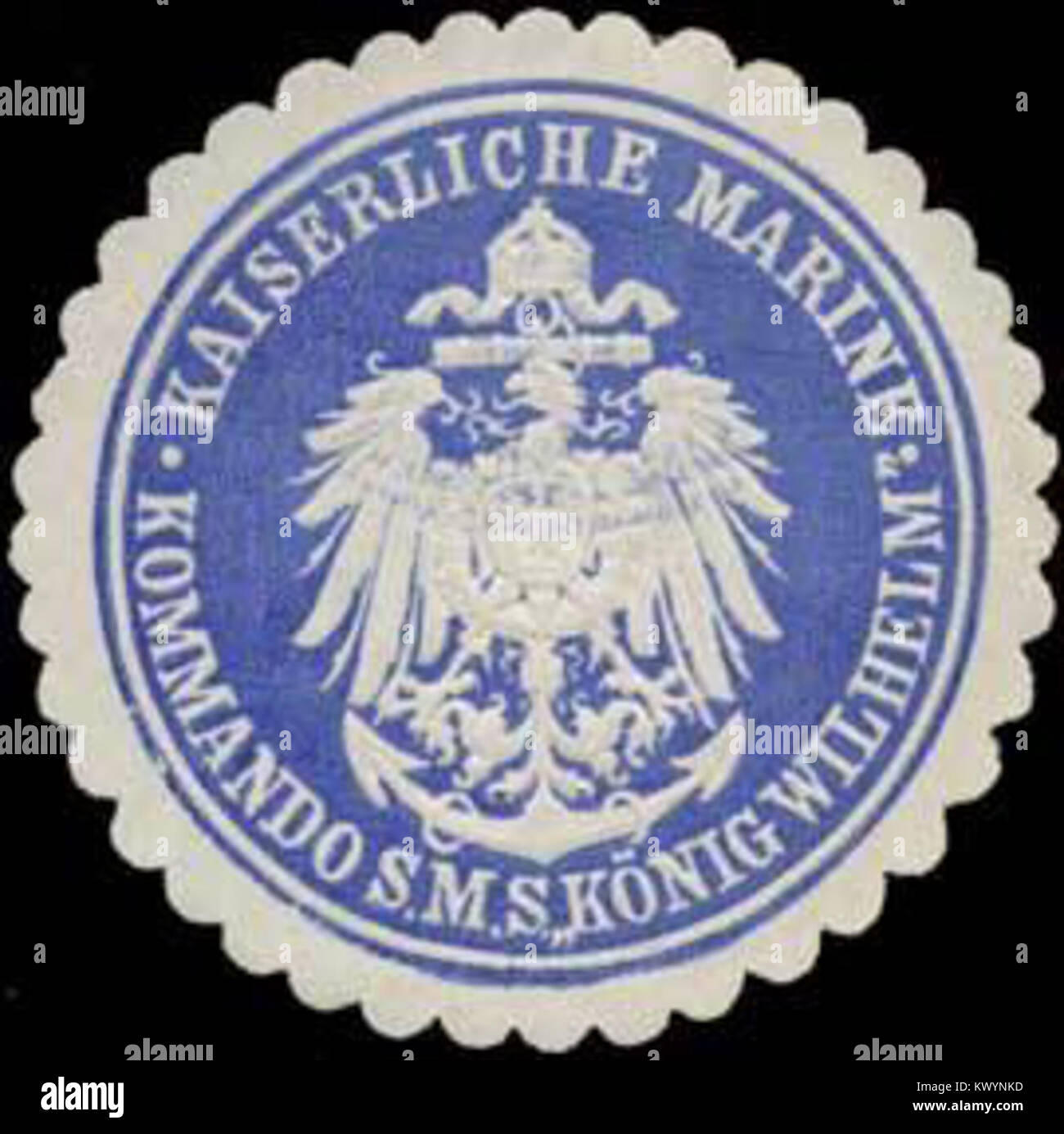 Seal of the Royal Prussian Naval Command S.M.S. König Wilhelm, used for ...