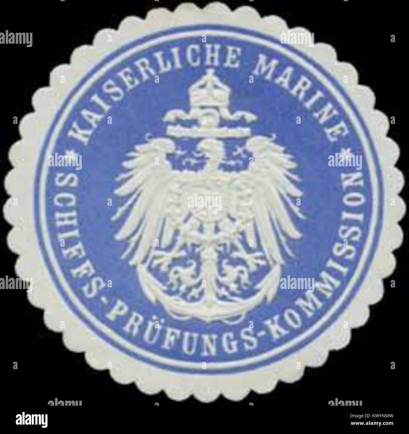 The Siegelmarke of the K. Marine Schiffs-Prüfungs-Kommission served the ...