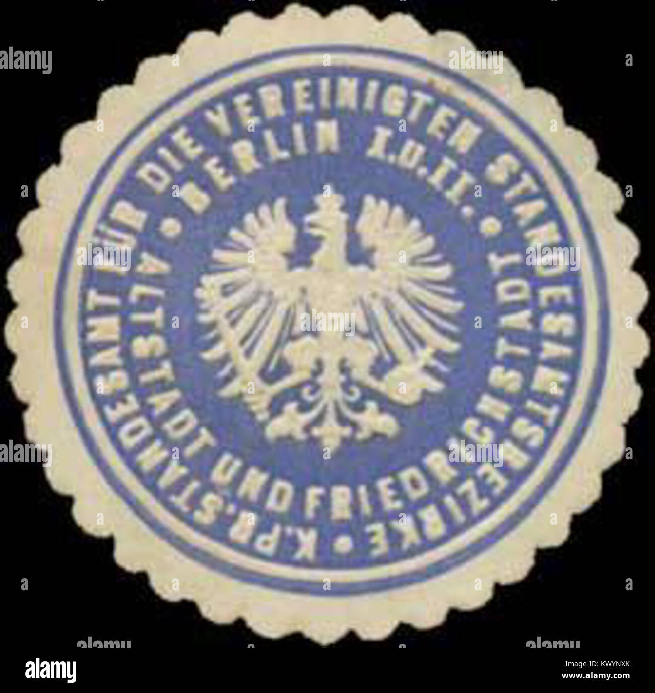 Sealing mark of the Royal Prussian Civil Registry Office for the ...