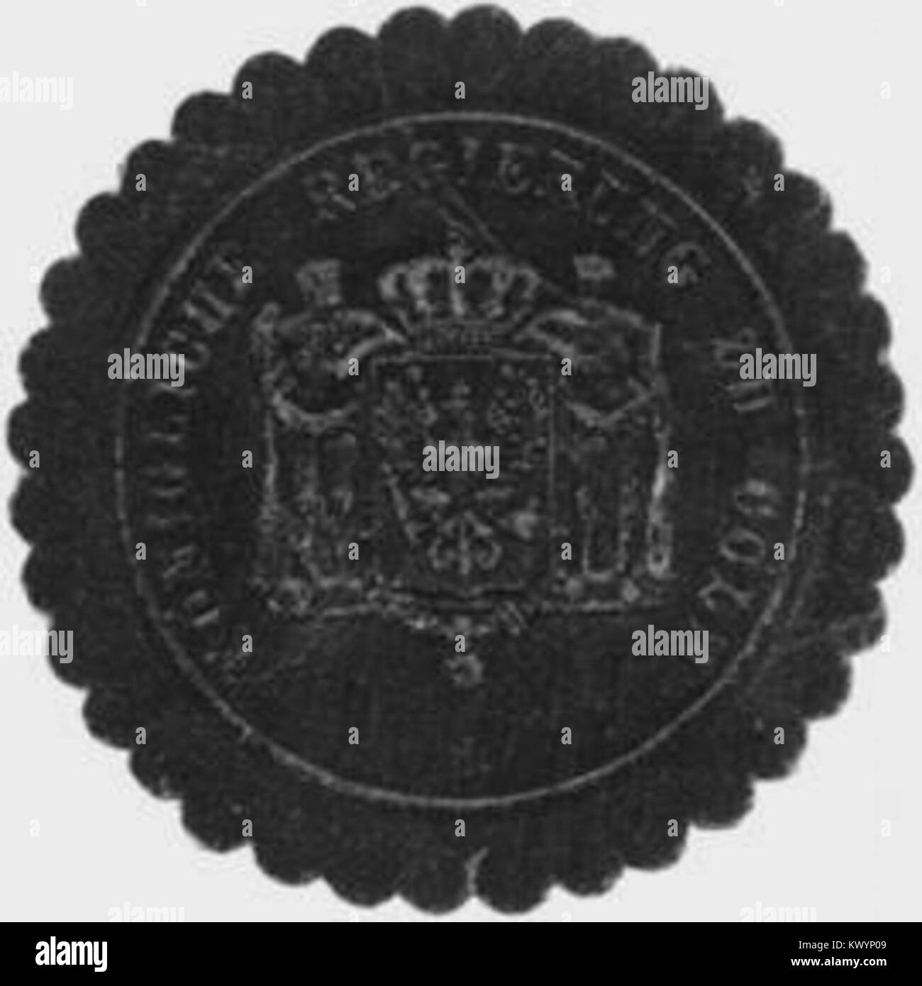 Official seal royal government Black and White Stock Photos & Images ...